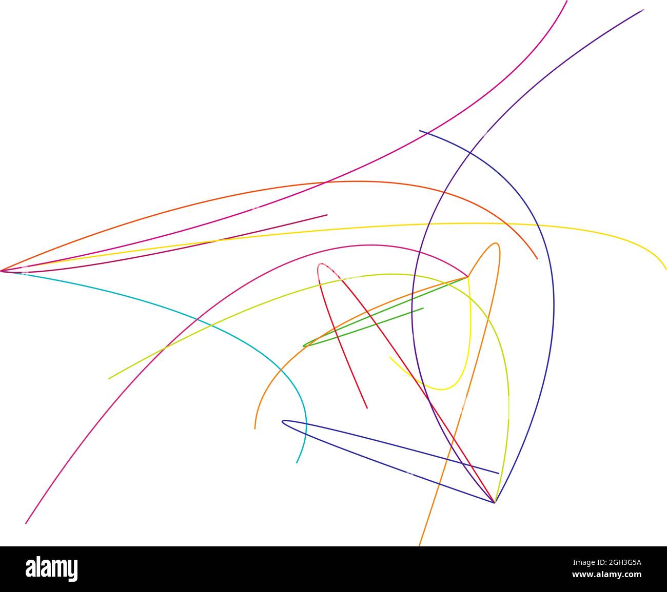 Random curvy, squiggly, tangled lines. Knot, loop, billowy freeform ...