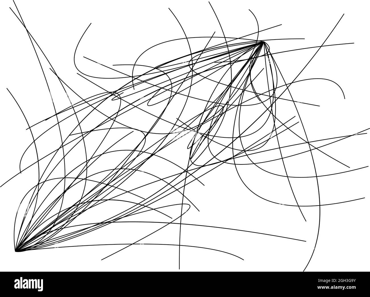 Random curvy, squiggly, tangled lines. Knot, loop, billowy freeform ...