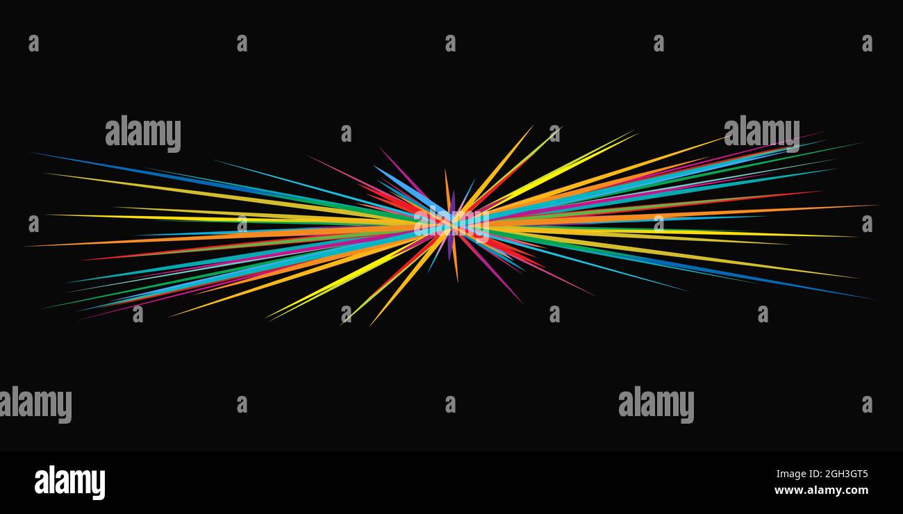 Dynamic, eccentric dynamic comic burst, action trail lines. Explosion ...