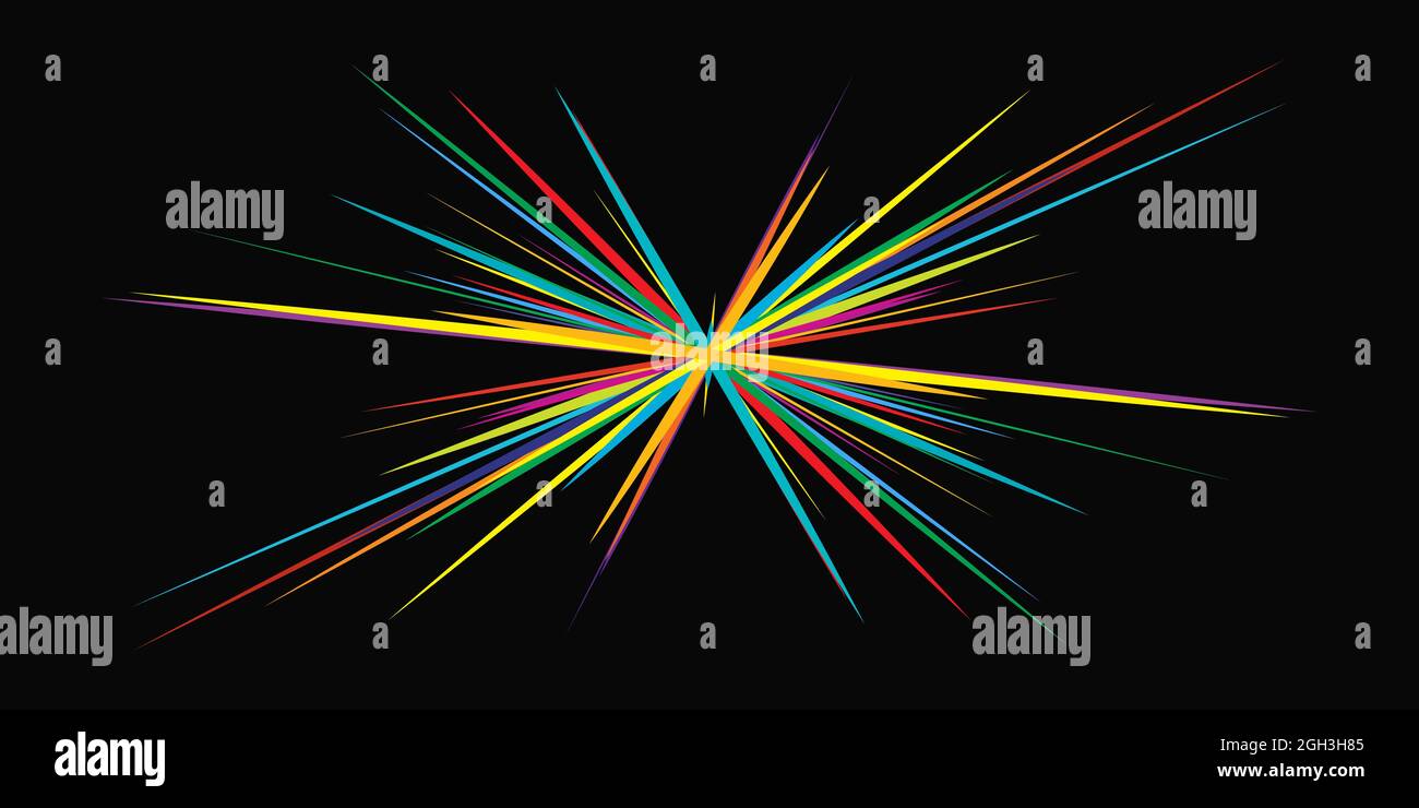 Dynamic, eccentric dynamic comic burst, action trail lines. Explosion ...