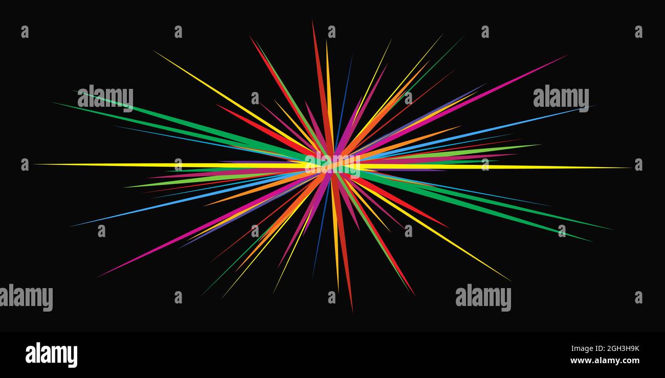 Dynamic, eccentric dynamic comic burst, action trail lines. Explosion ...