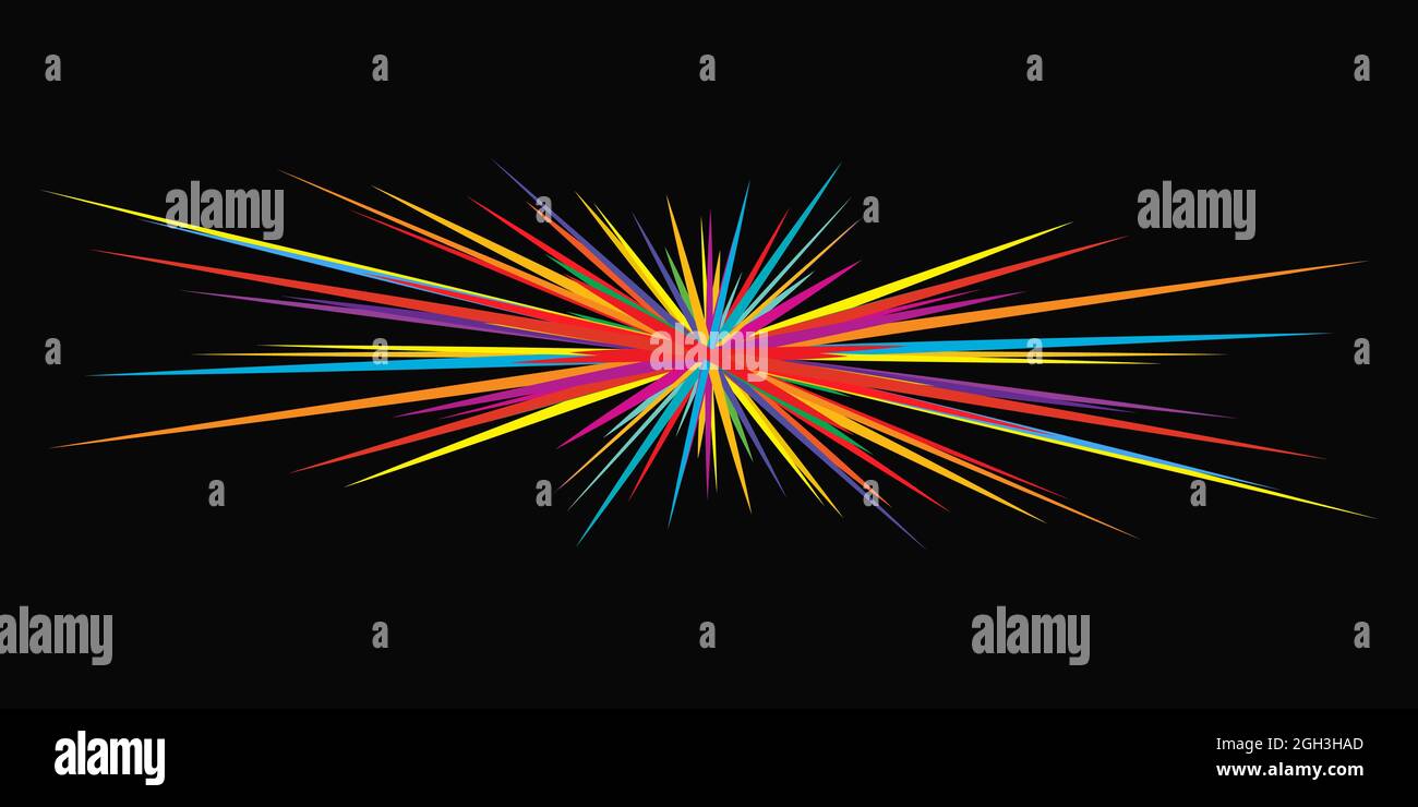 Dynamic, eccentric dynamic comic burst, action trail lines. Explosion ...