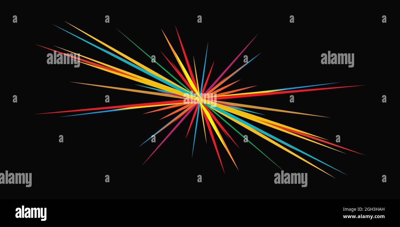Dynamic, eccentric dynamic comic burst, action trail lines. Explosion ...