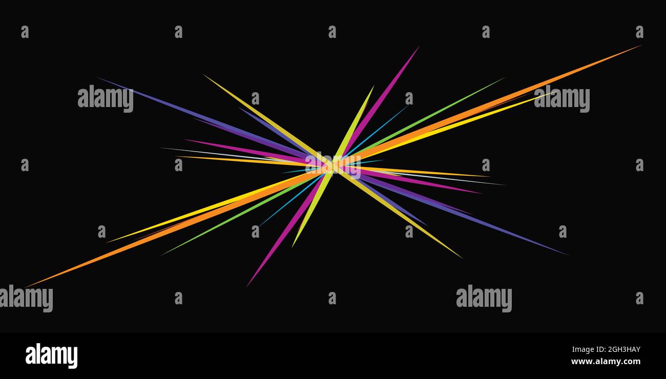 Dynamic, eccentric dynamic comic burst, action trail lines. Explosion ...