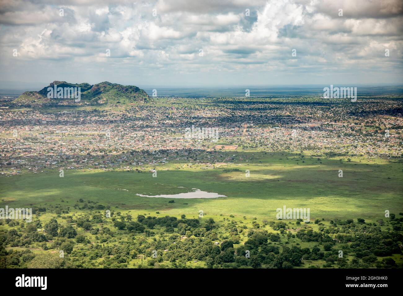 High aerial view of Juba, capital city of South Sudan Stock Photo - Alamy