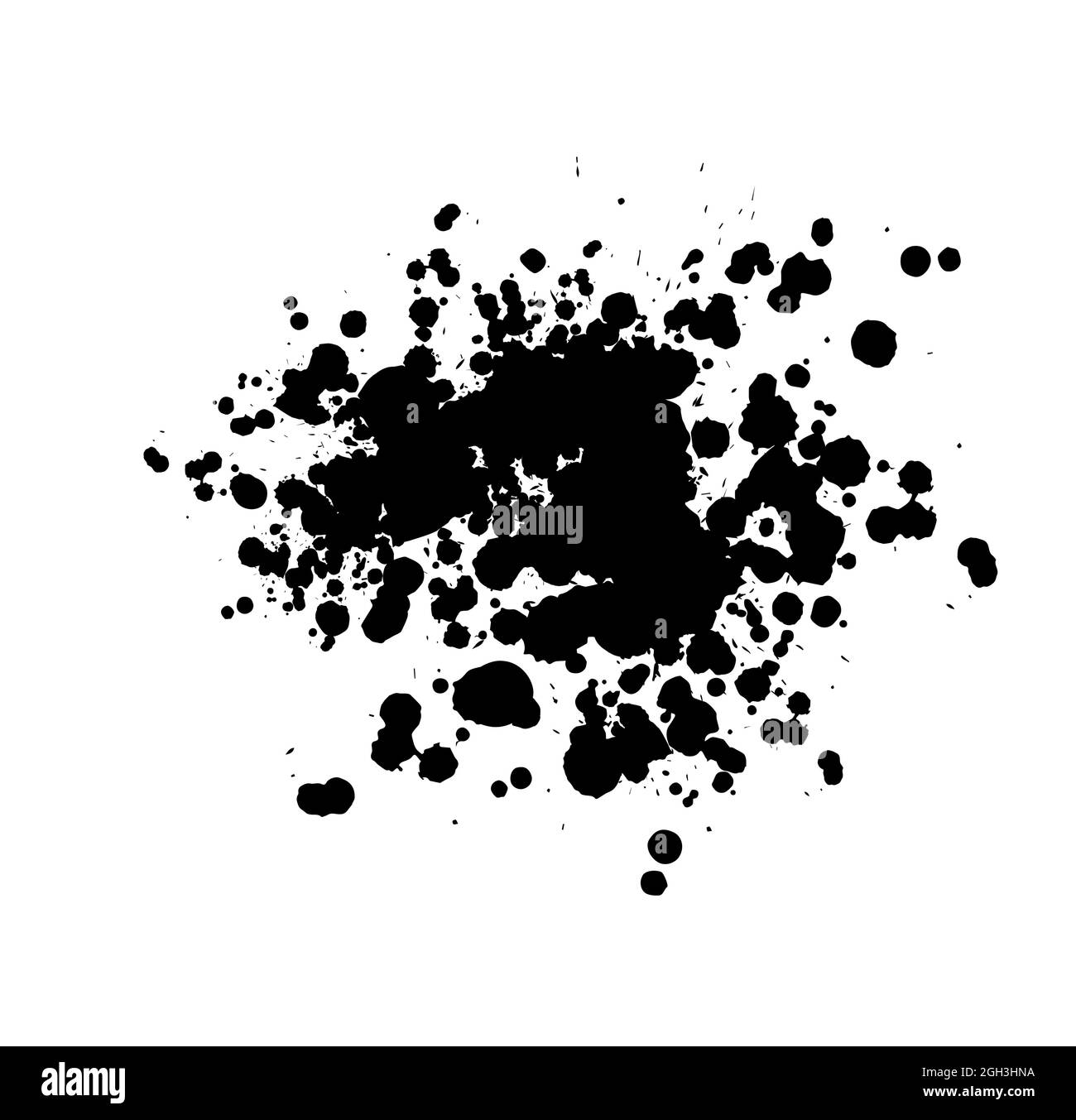 Set of Grunge Design Elements. Black blots. Brush Strokes. Vector ...