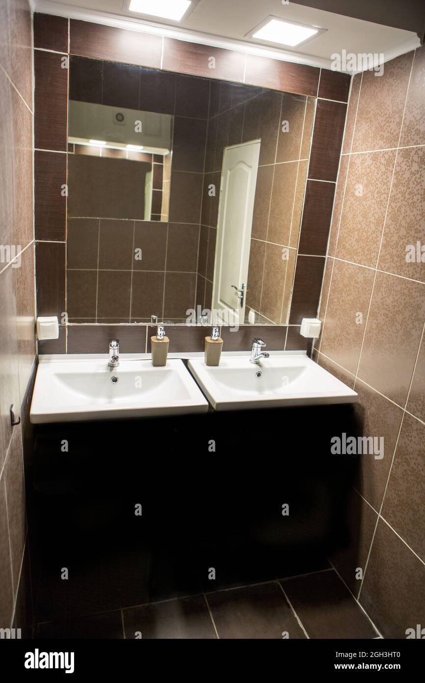 Office interior toilet washroom hi-res stock photography and images - Alamy