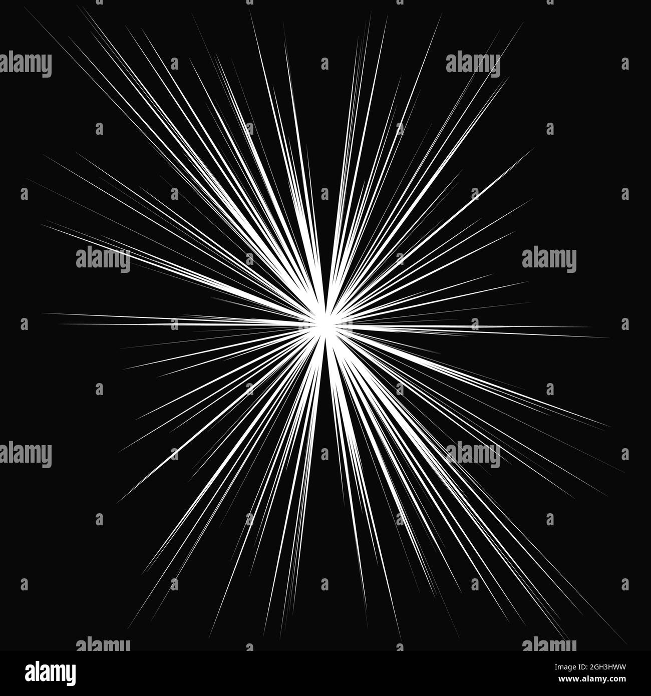 Radial, radiating dynamic rays, beams lines. Starburst, sunburst ...