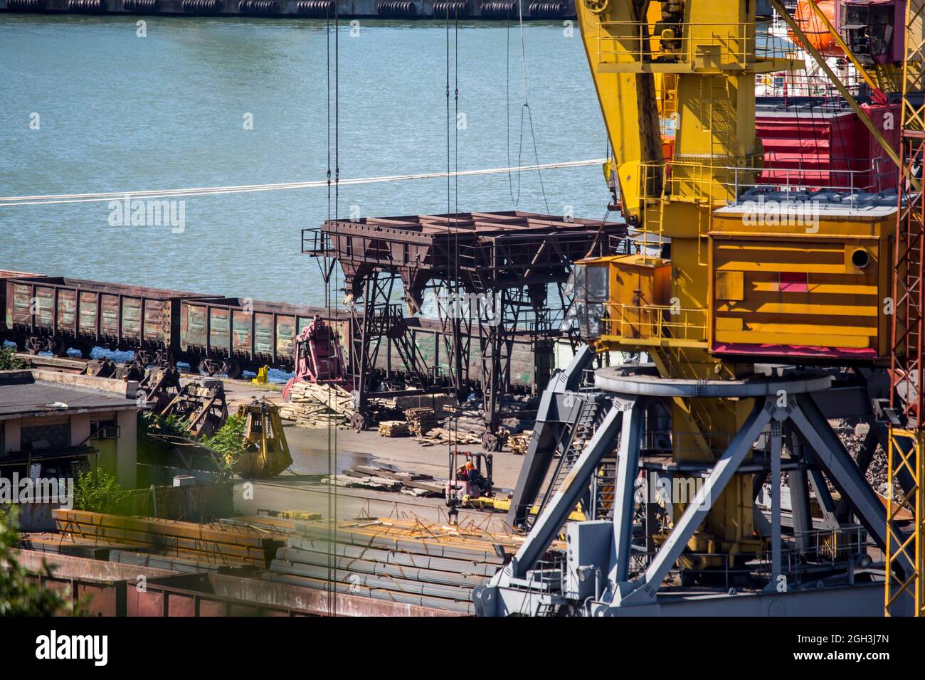 Port terminal of bulk cargo Stock Photo - Alamy