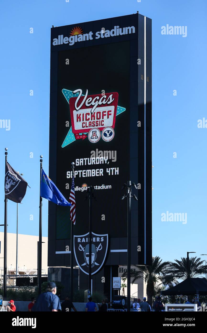 Las Vegas, NV, USA. 04th Sep, 2021. An exterior view of an LED display ...