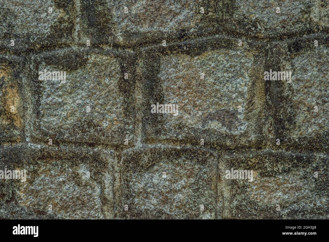 Old Temple wall. Rectangular cut out marble granite brick real surface ...