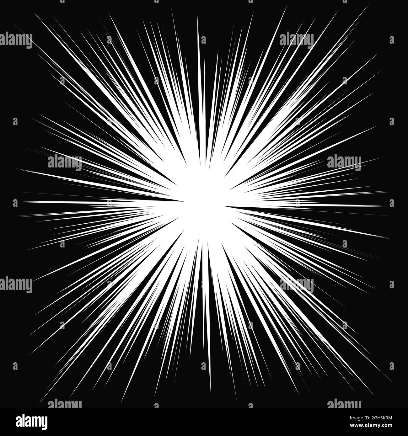 Radial, radiating dynamic rays, beams lines. Starburst, sunburst ...