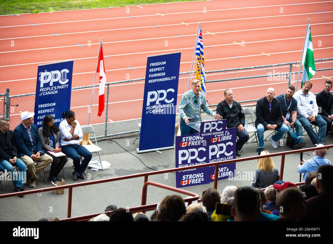 PPC political rally Abbotsford British Columbia Stock Photo - Alamy
