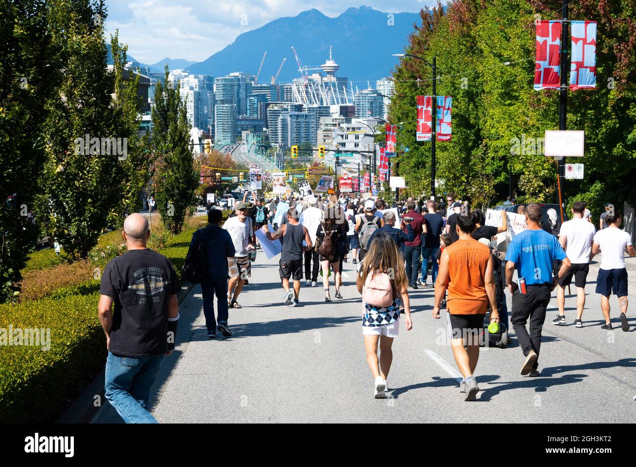 Vancouver protest september hi-res stock photography and images - Alamy