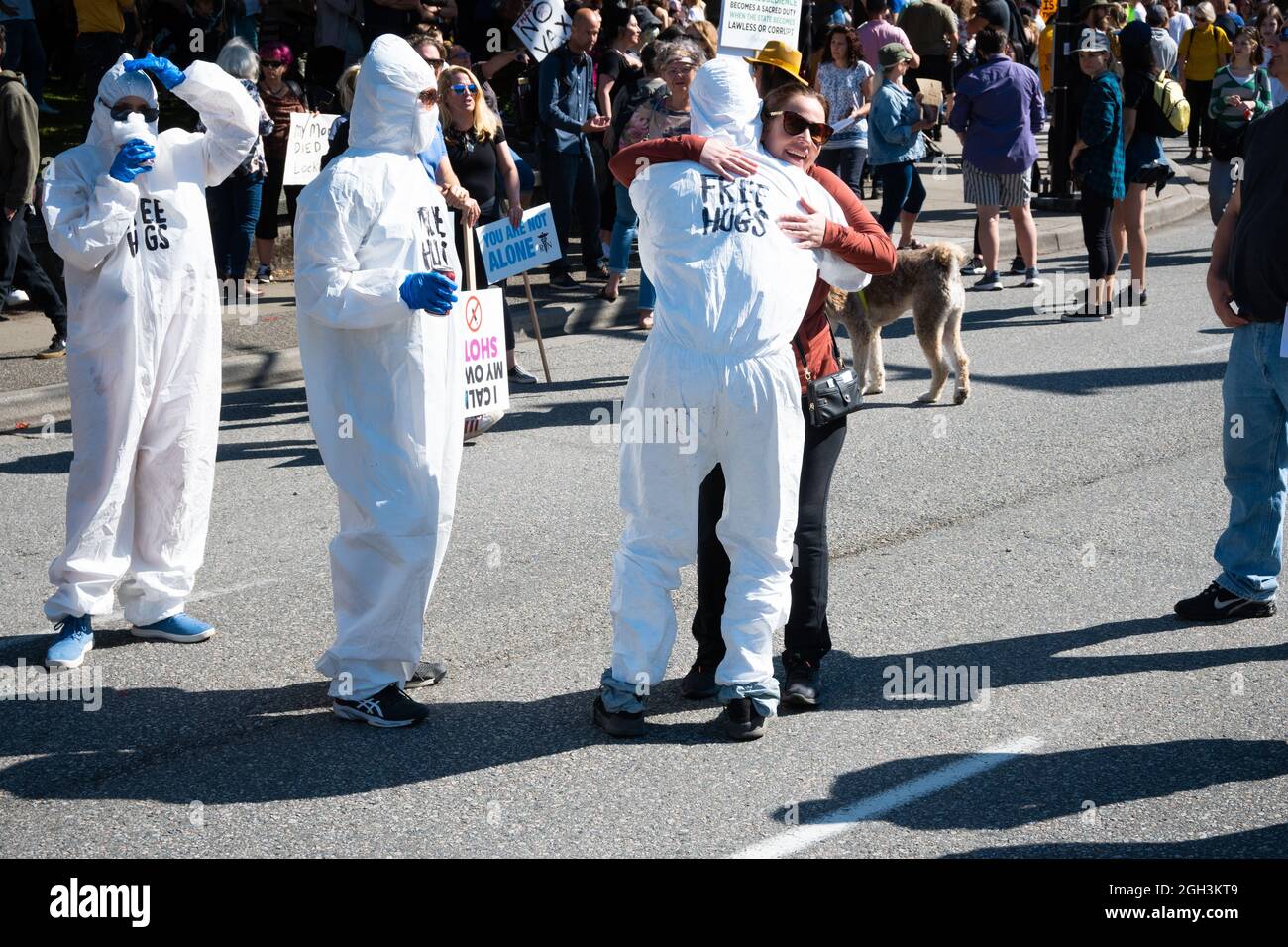 Freedom rally in Vancouver attracts thousands Stock Photo - Alamy