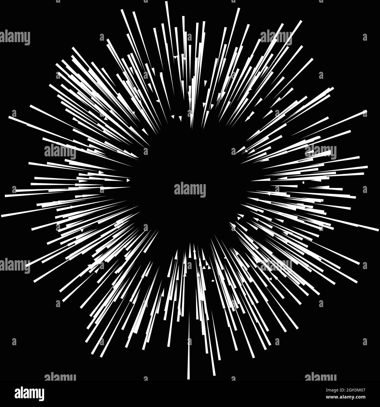 Radial, radiating dynamic rays, beams lines. Starburst, sunburst ...