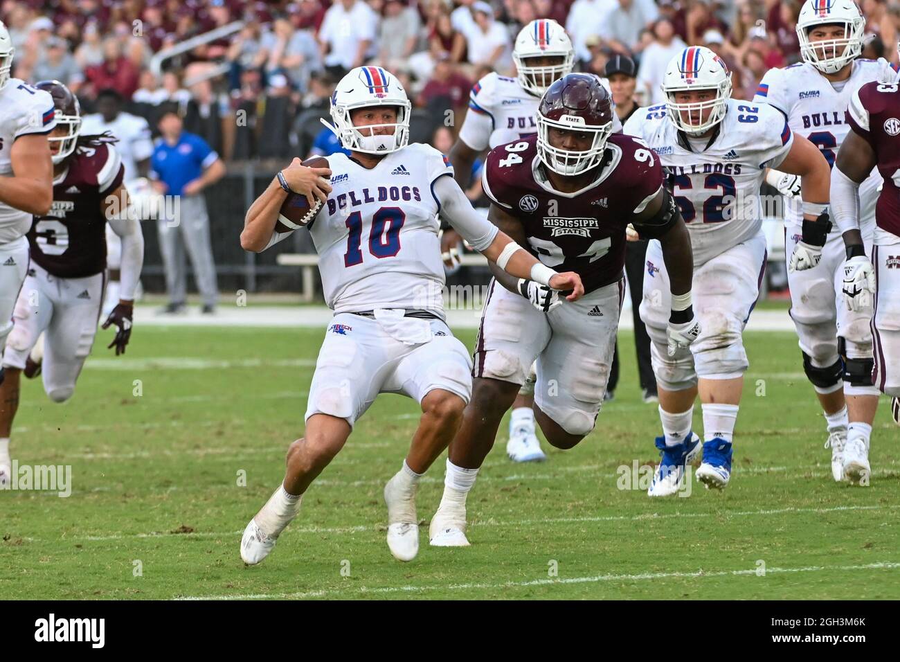 Starkville, MS, USA. 04th Sep, 2021. Louisiana Tech Bulldogs ...