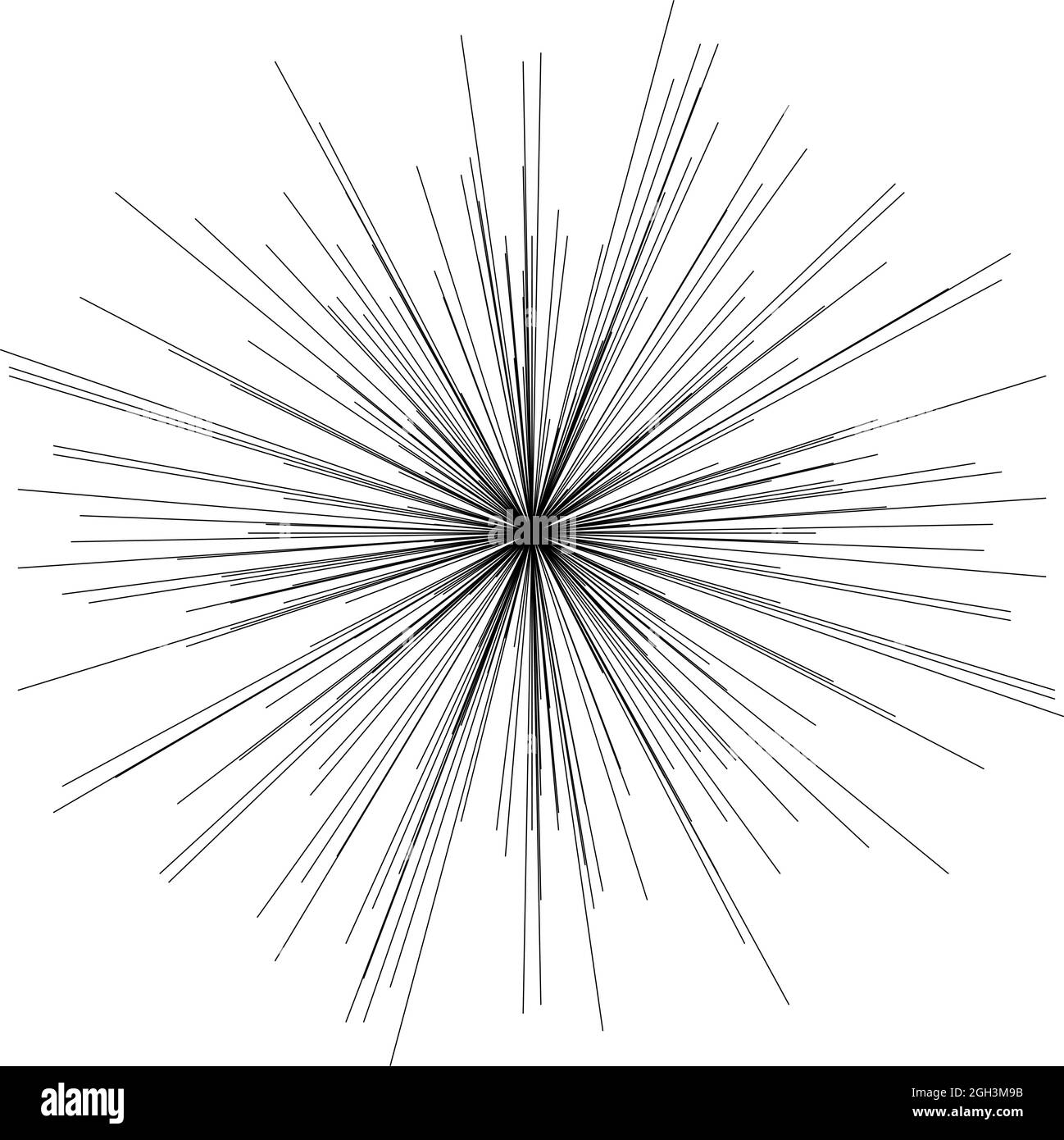 Radial, radiating dynamic rays, beams lines. Starburst, sunburst ...