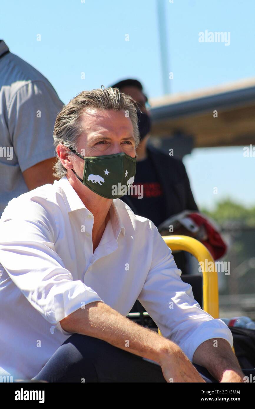 Los Angeles, USA. 04th Sep, 2021. Governor Gavin Newsom at a "Vote No ...