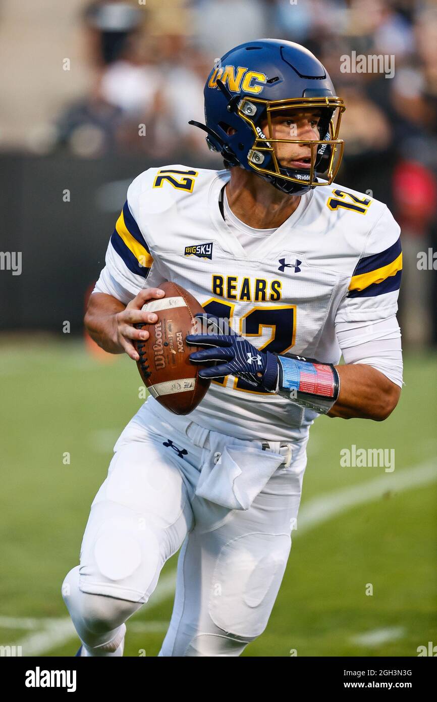 Boulder, CO, USA. 03rd Sep, 2021. Northern Colorado Bears quarterback ...