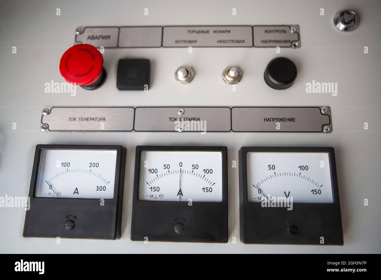 Typical Console for controlling the passenger train car systems ...