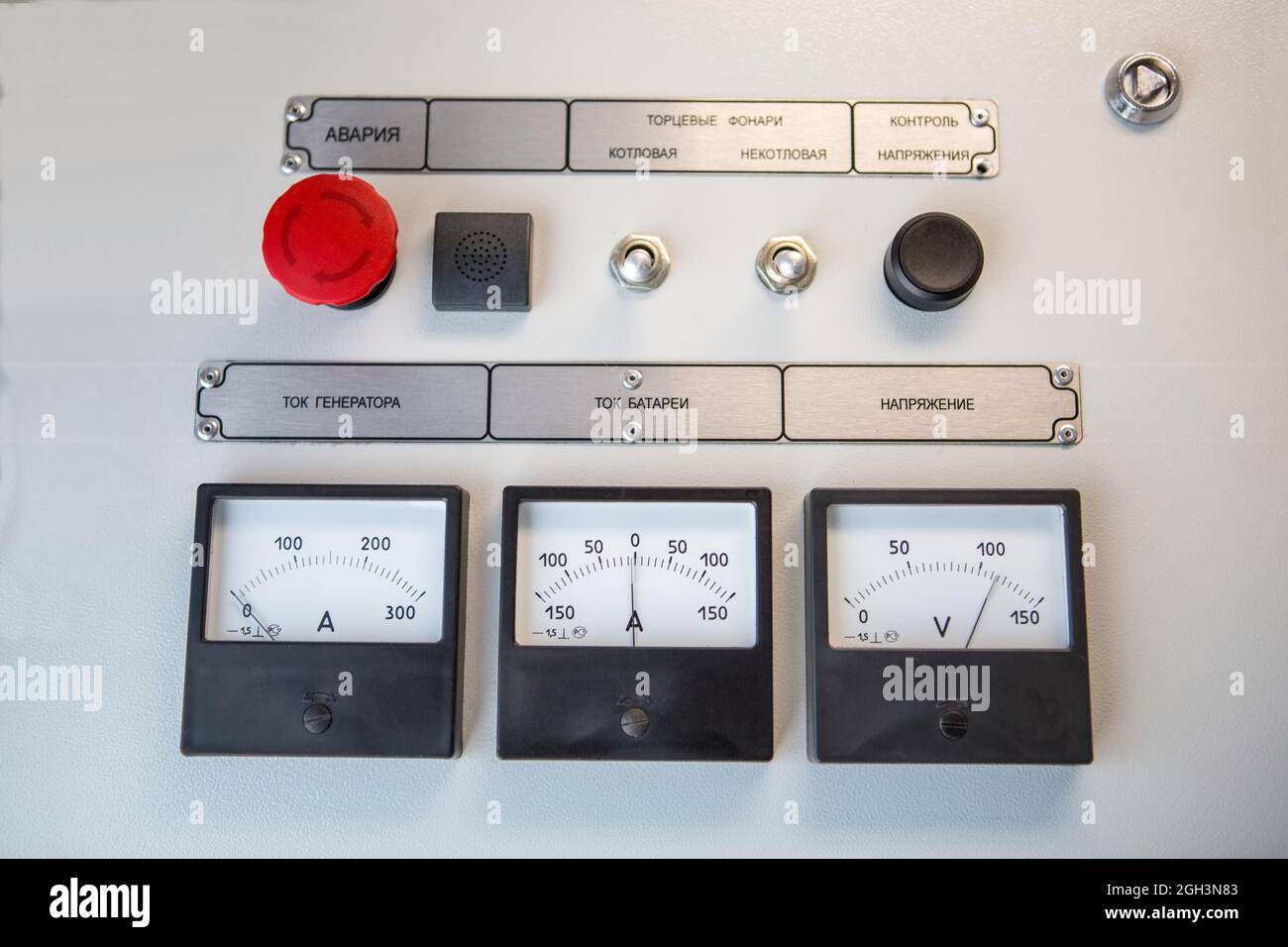 Typical Console for controlling the passenger train car systems ...