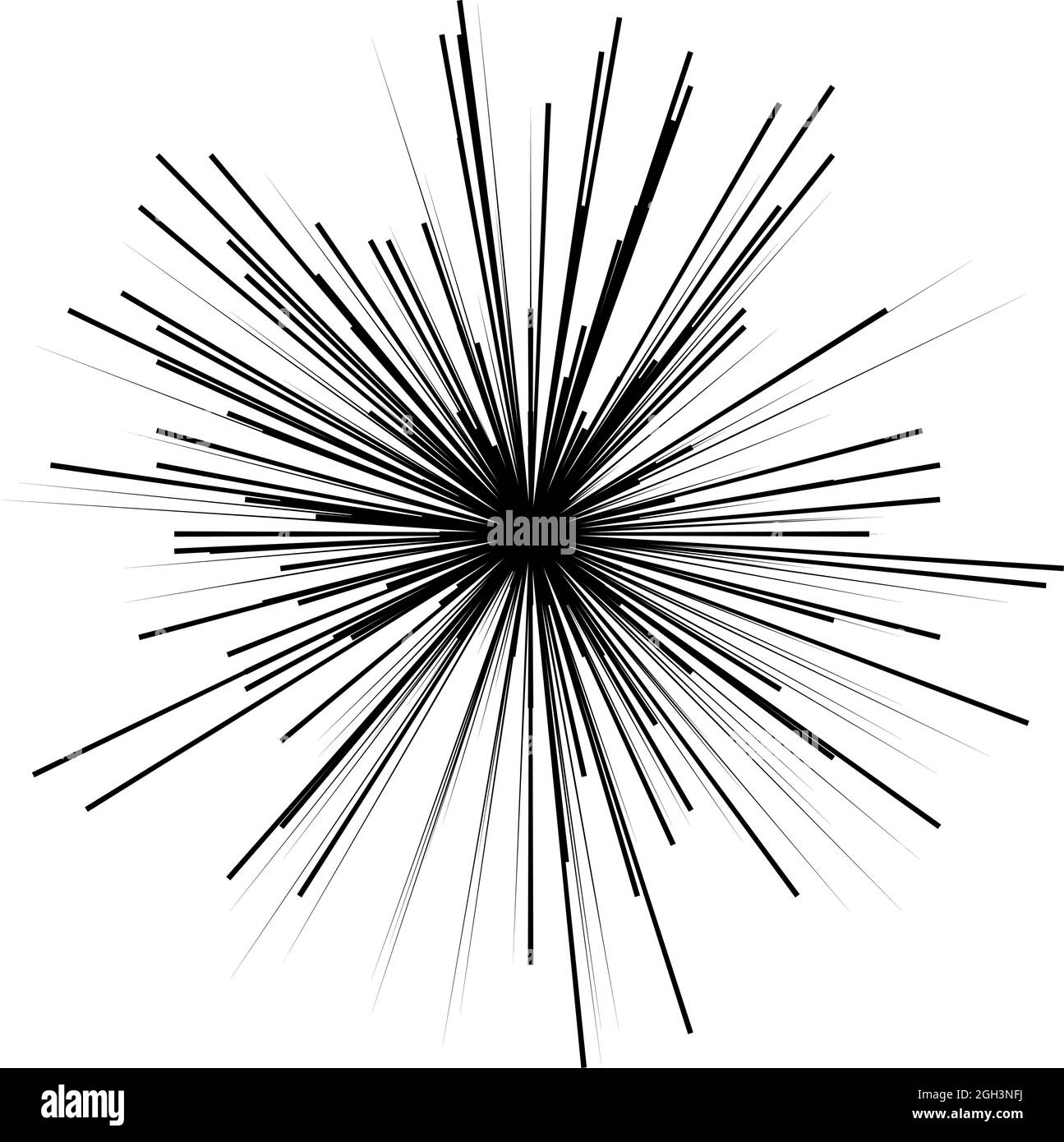 Radial, radiating dynamic rays, beams lines. Starburst, sunburst ...
