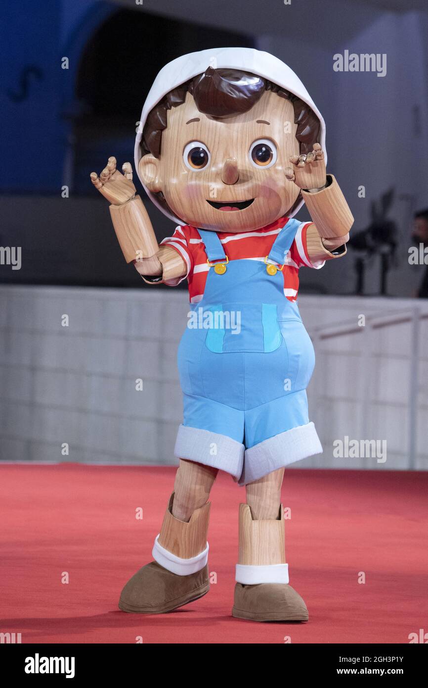 A puppet of Pinocchio attending the Last Night In Soho Premiere as part ...