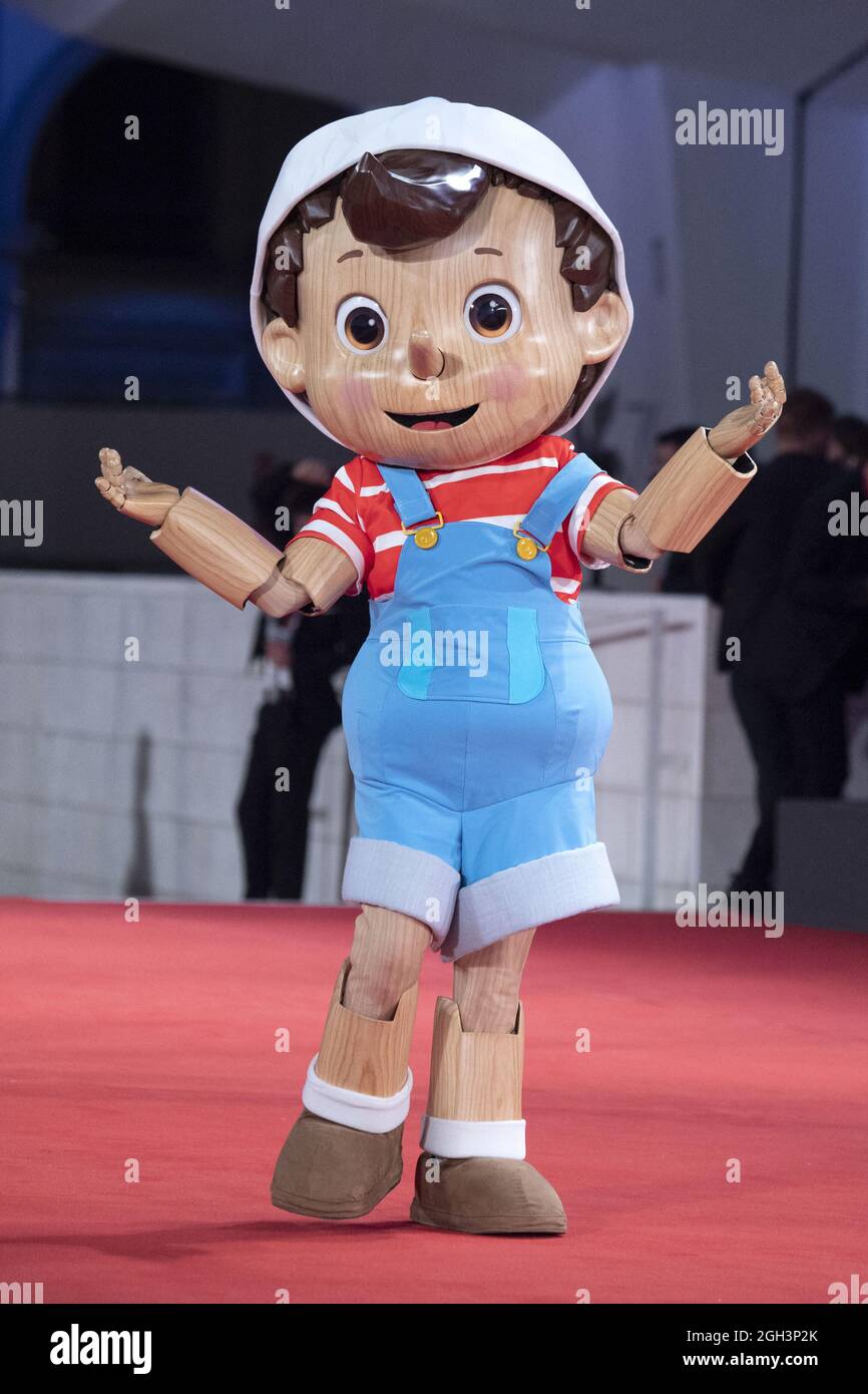 A puppet of Pinocchio attending the Last Night In Soho Premiere as part ...