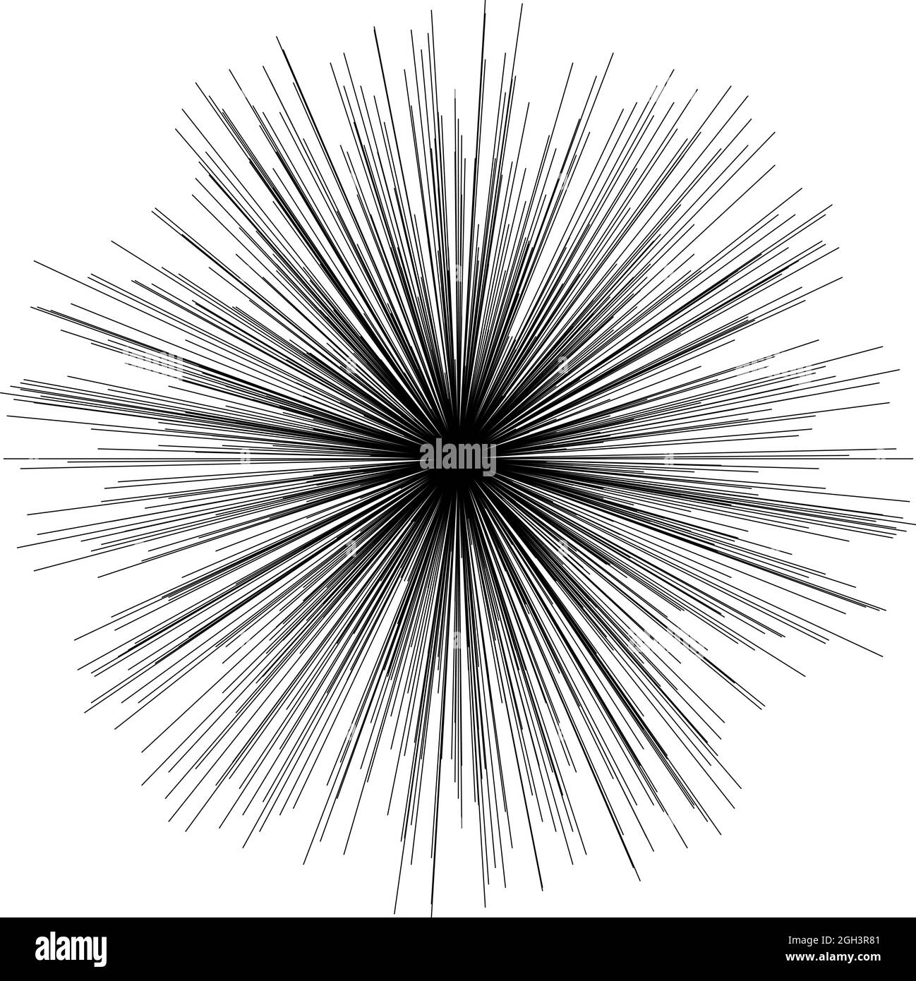 Radial, radiating dynamic rays, beams lines. Starburst, sunburst ...
