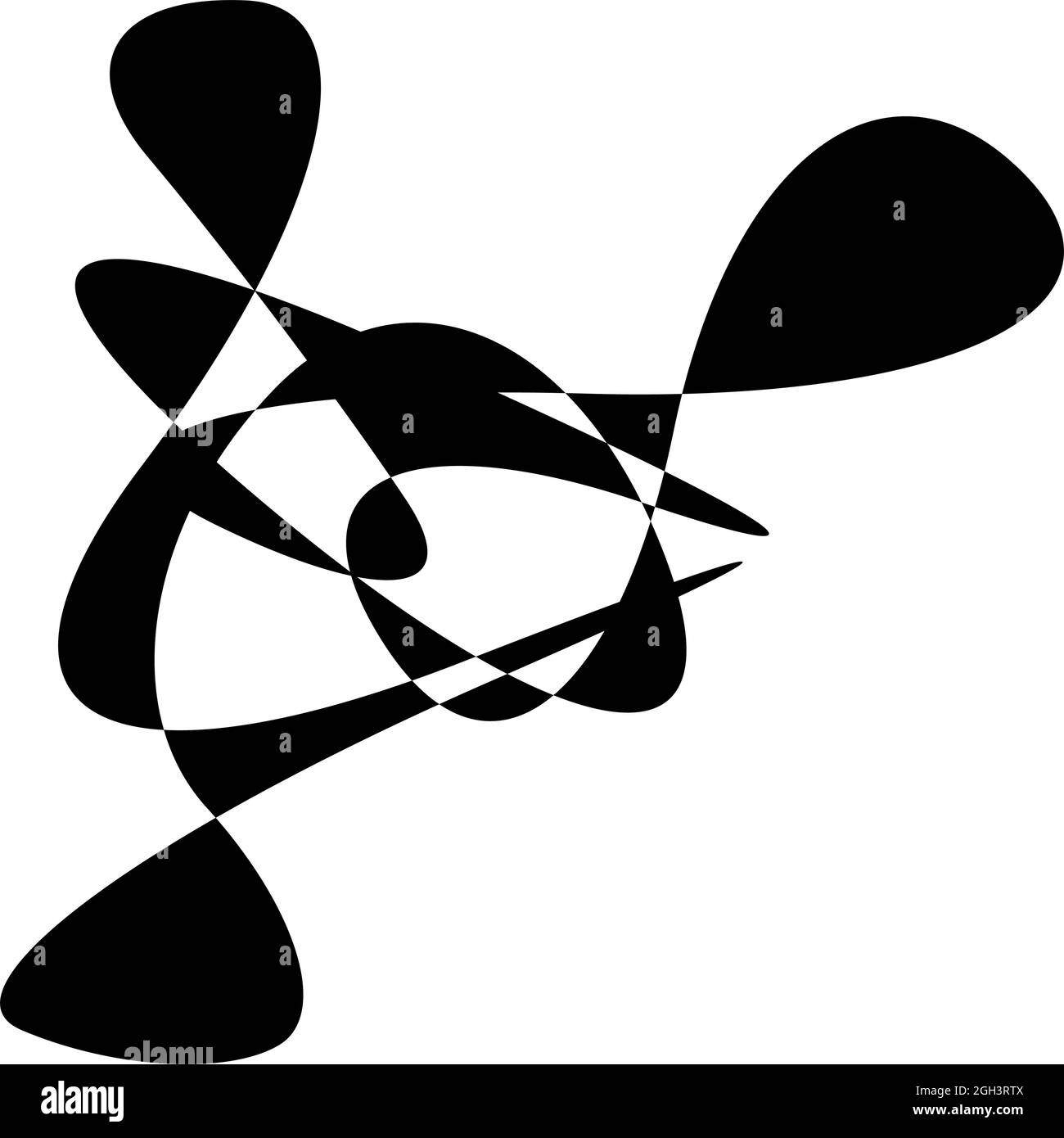 Random curvy, squiggle, freehand abstract shape. Squiggle, wriggle ...