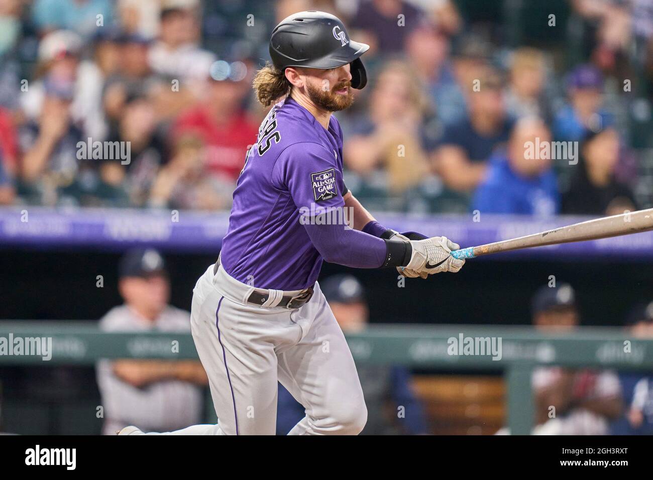 Denver CO, USA. 3rd Sep, 2021. Colorado second baseman Brendan Rodgers ...