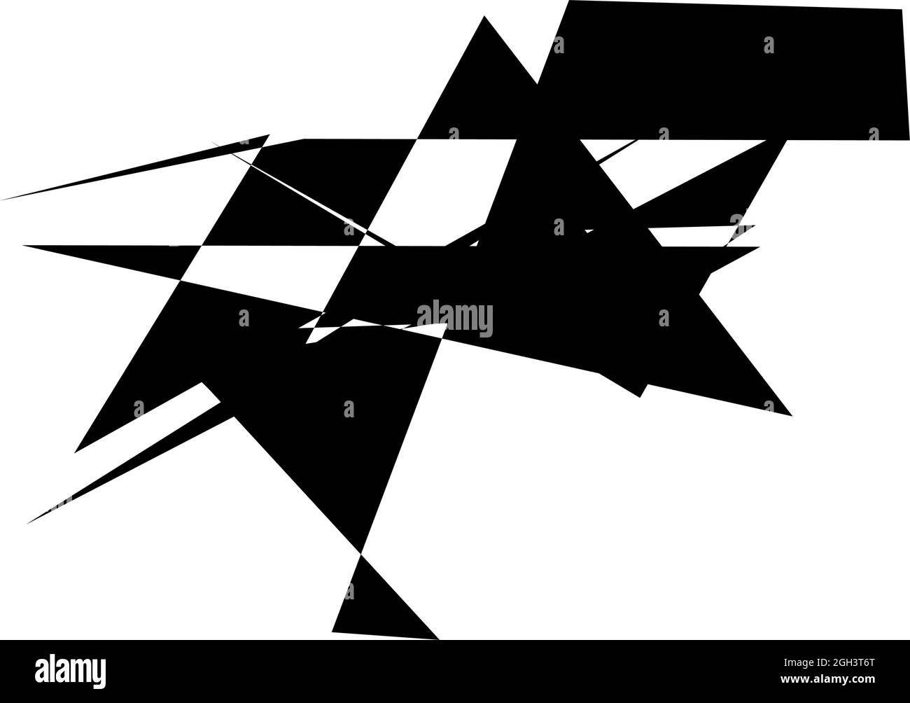 Edgy, ruptured, shatter, splinter shape, design element. Random ...