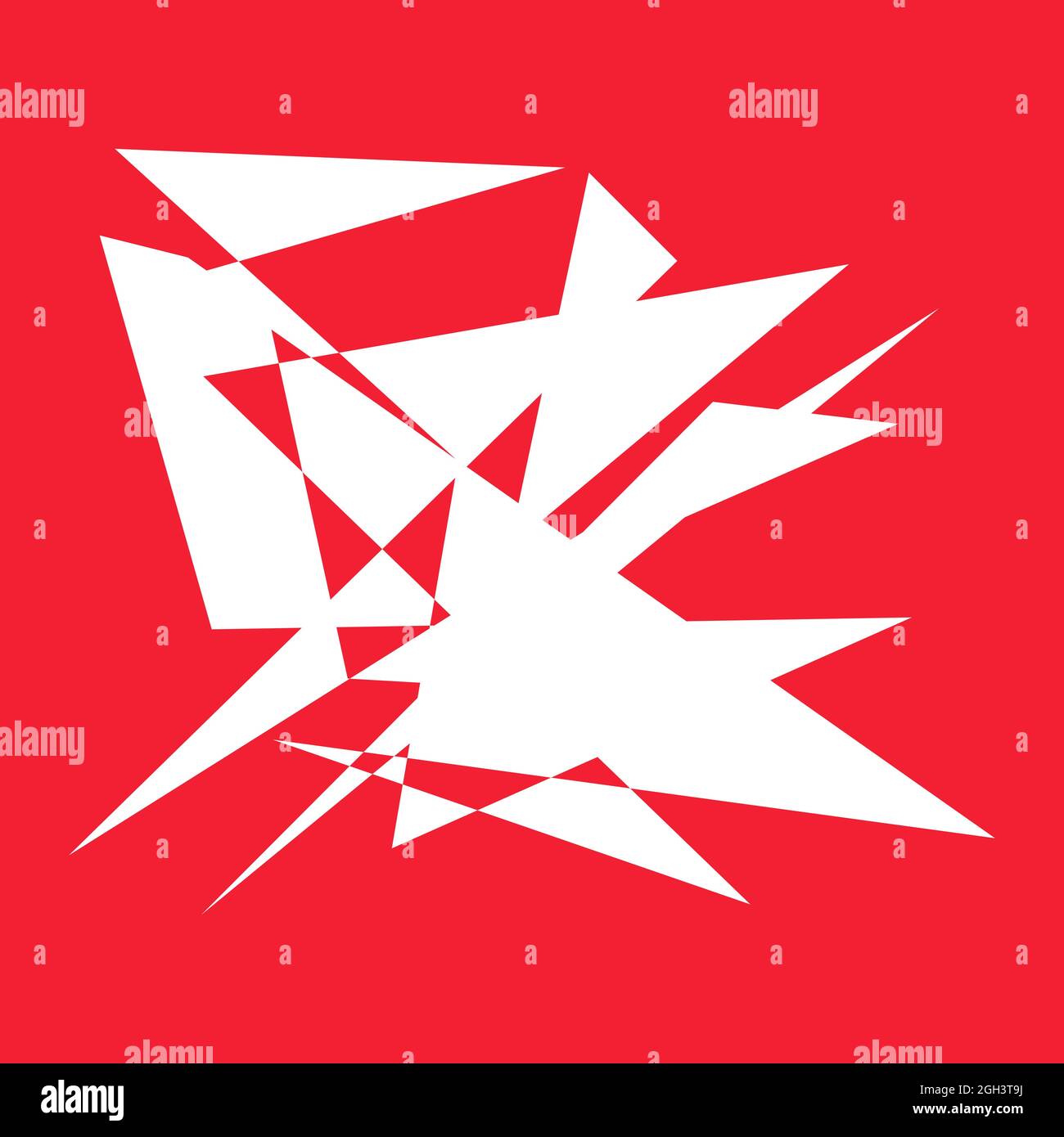 Edgy, ruptured, shatter, splinter shape, design element. Random ...