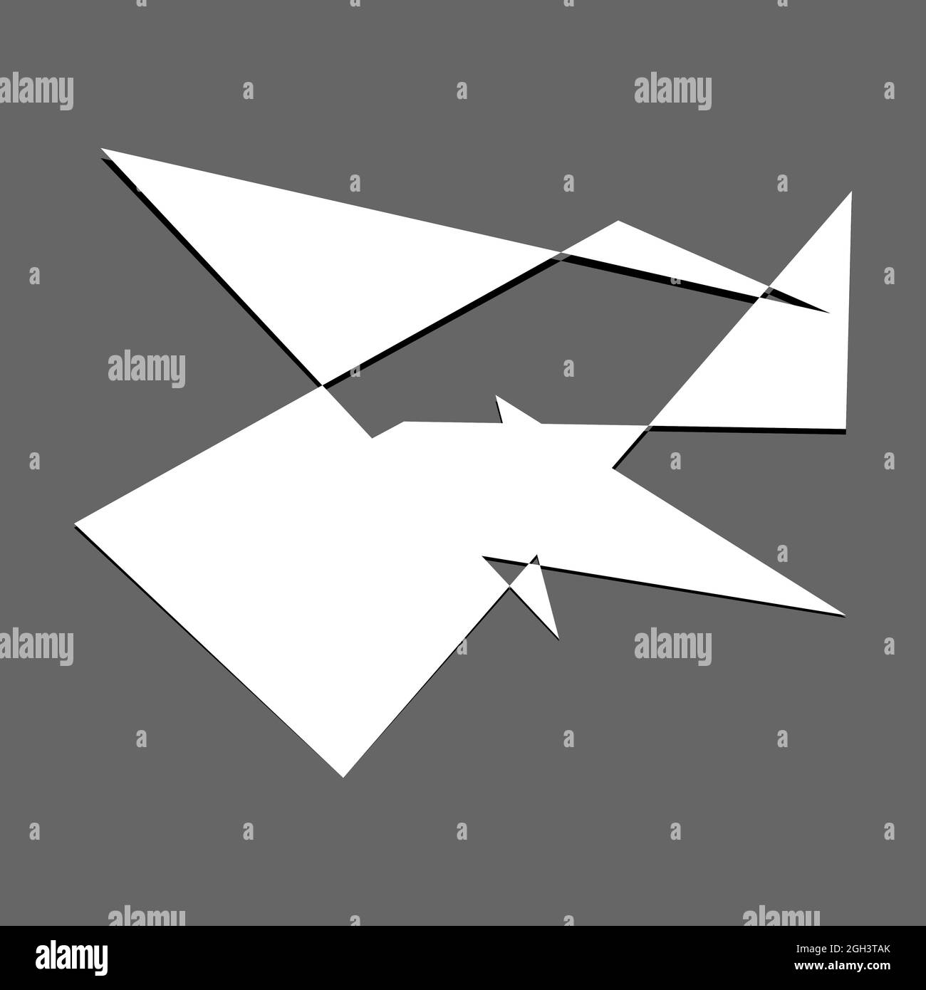 Edgy, ruptured, shatter, splinter shape, design element. Random ...