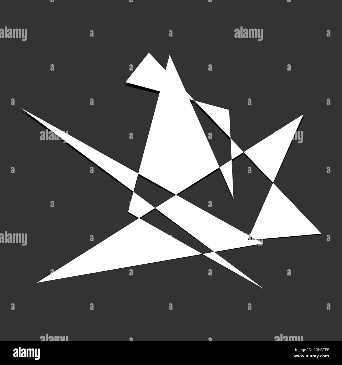 Edgy, ruptured, shatter, splinter shape, design element. Random ...