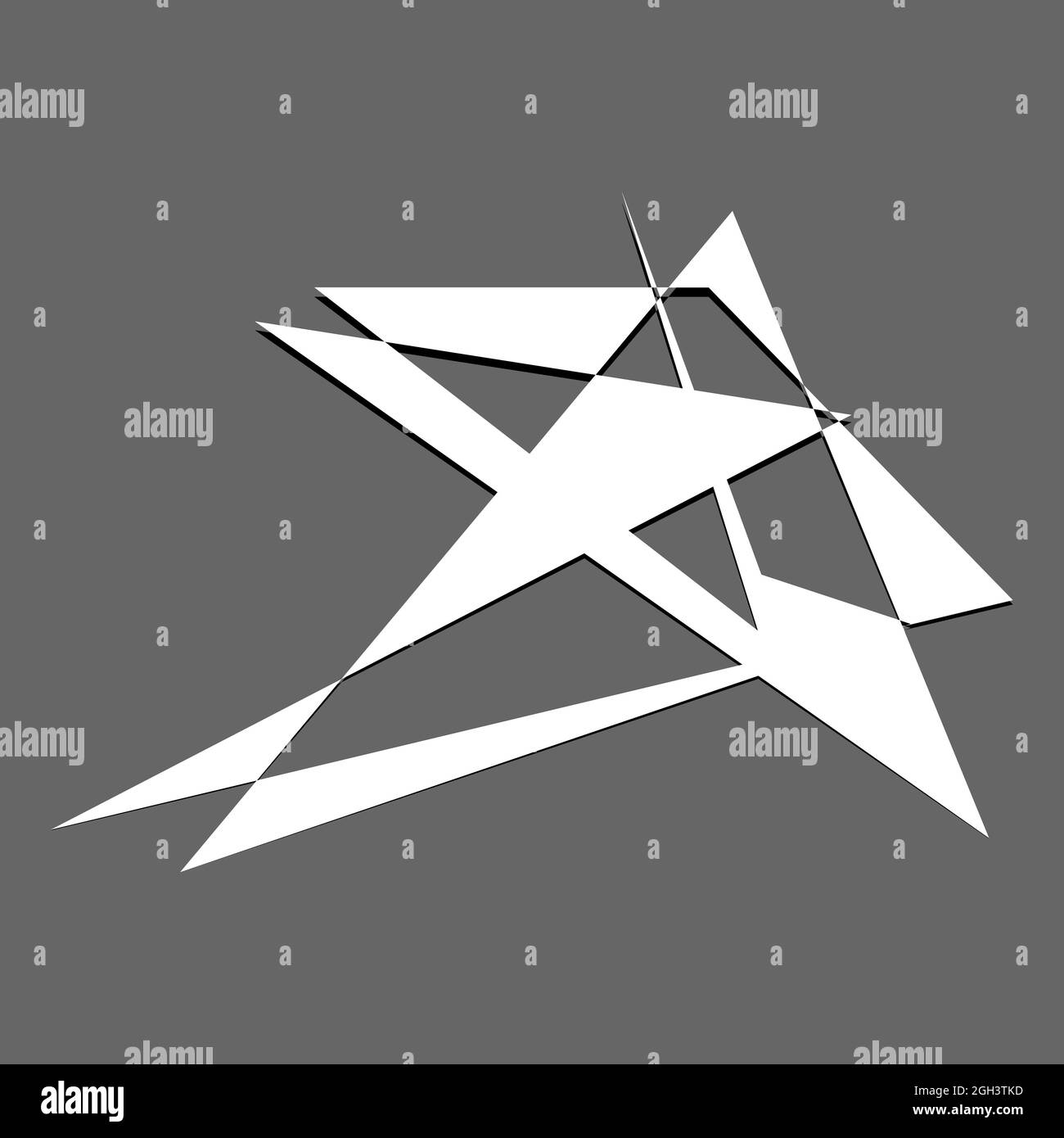 Edgy, ruptured, shatter, splinter shape, design element. Random ...