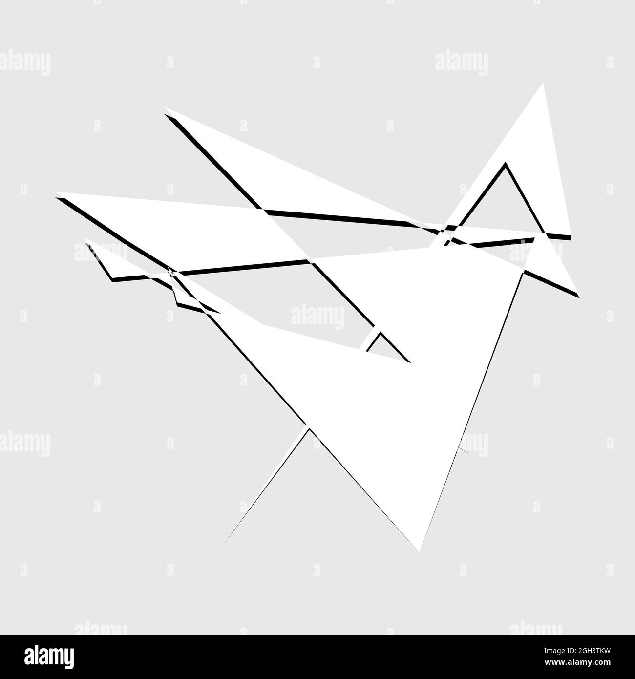 Edgy, ruptured, shatter, splinter shape, design element. Random ...