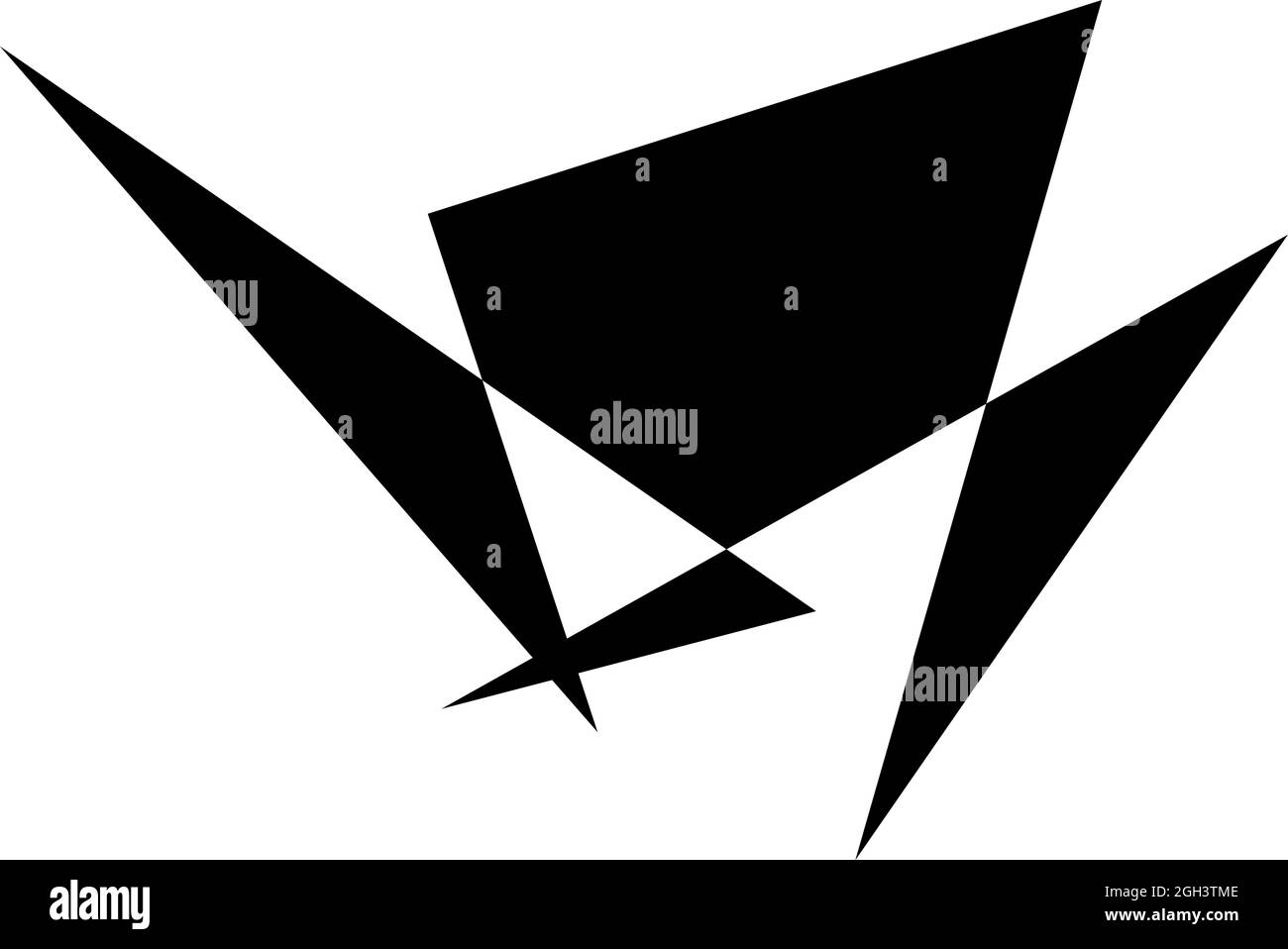 Edgy, ruptured, shatter, splinter shape, design element. Random ...