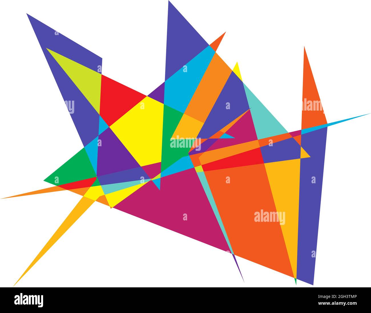 Edgy, ruptured, shatter, splinter shape, design element. Random ...