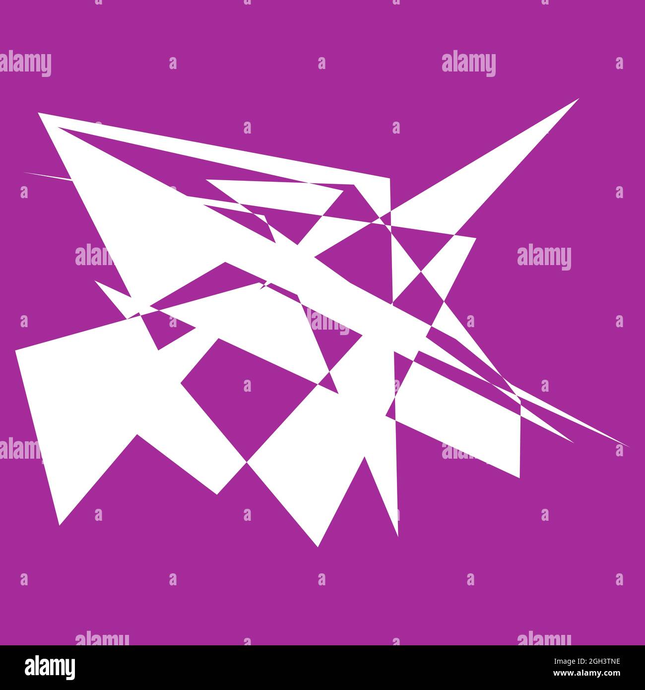 Edgy, ruptured, shatter, splinter shape, design element. Random ...