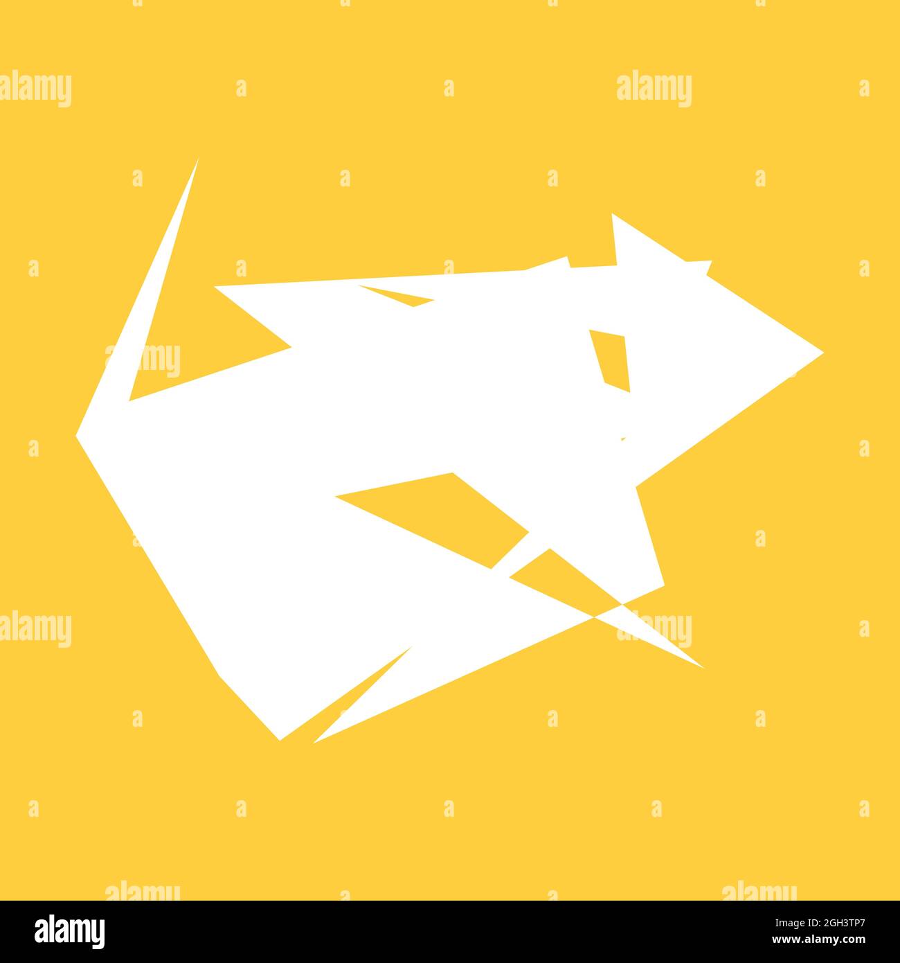 Edgy, ruptured, shatter, splinter shape, design element. Random ...