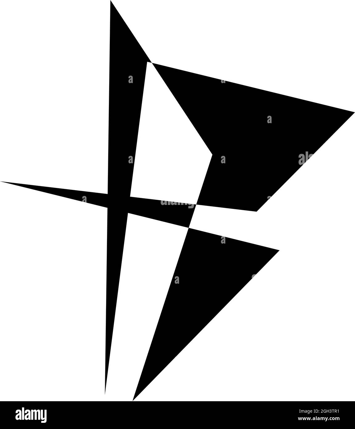 Edgy, ruptured, shatter, splinter shape, design element. Random ...