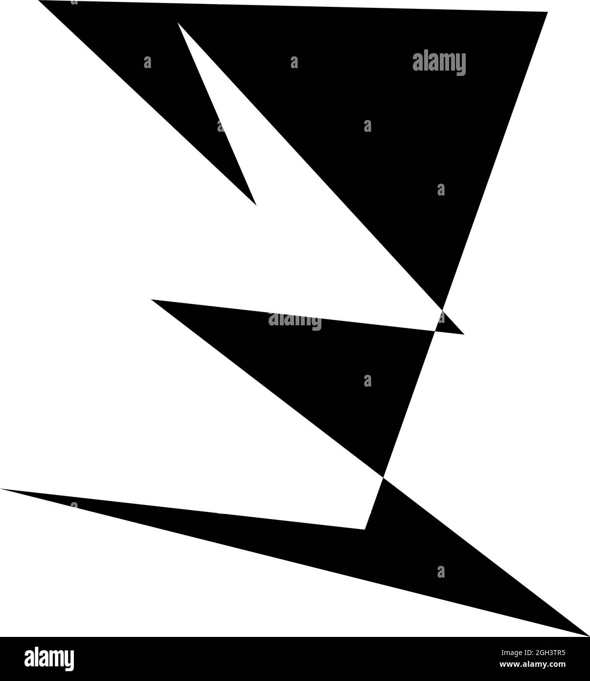 Edgy, ruptured, shatter, splinter shape, design element. Random ...