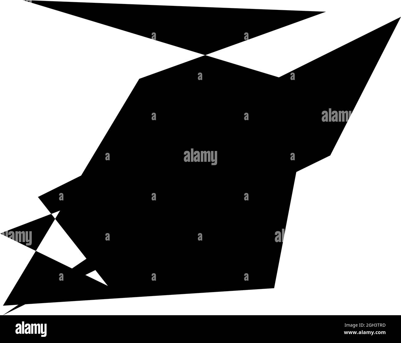 Edgy, ruptured, shatter, splinter shape, design element. Random ...