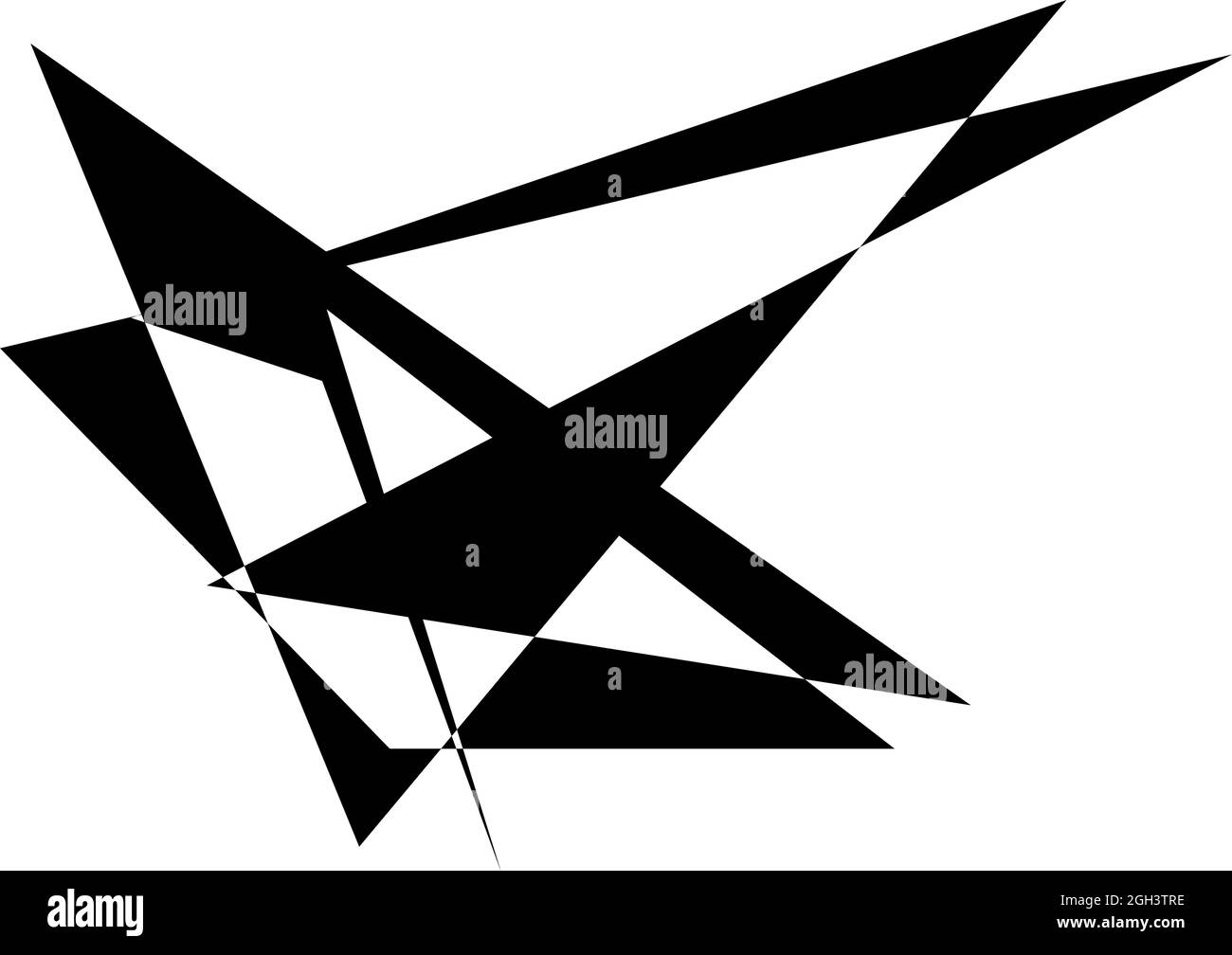 Edgy, ruptured, shatter, splinter shape, design element. Random ...