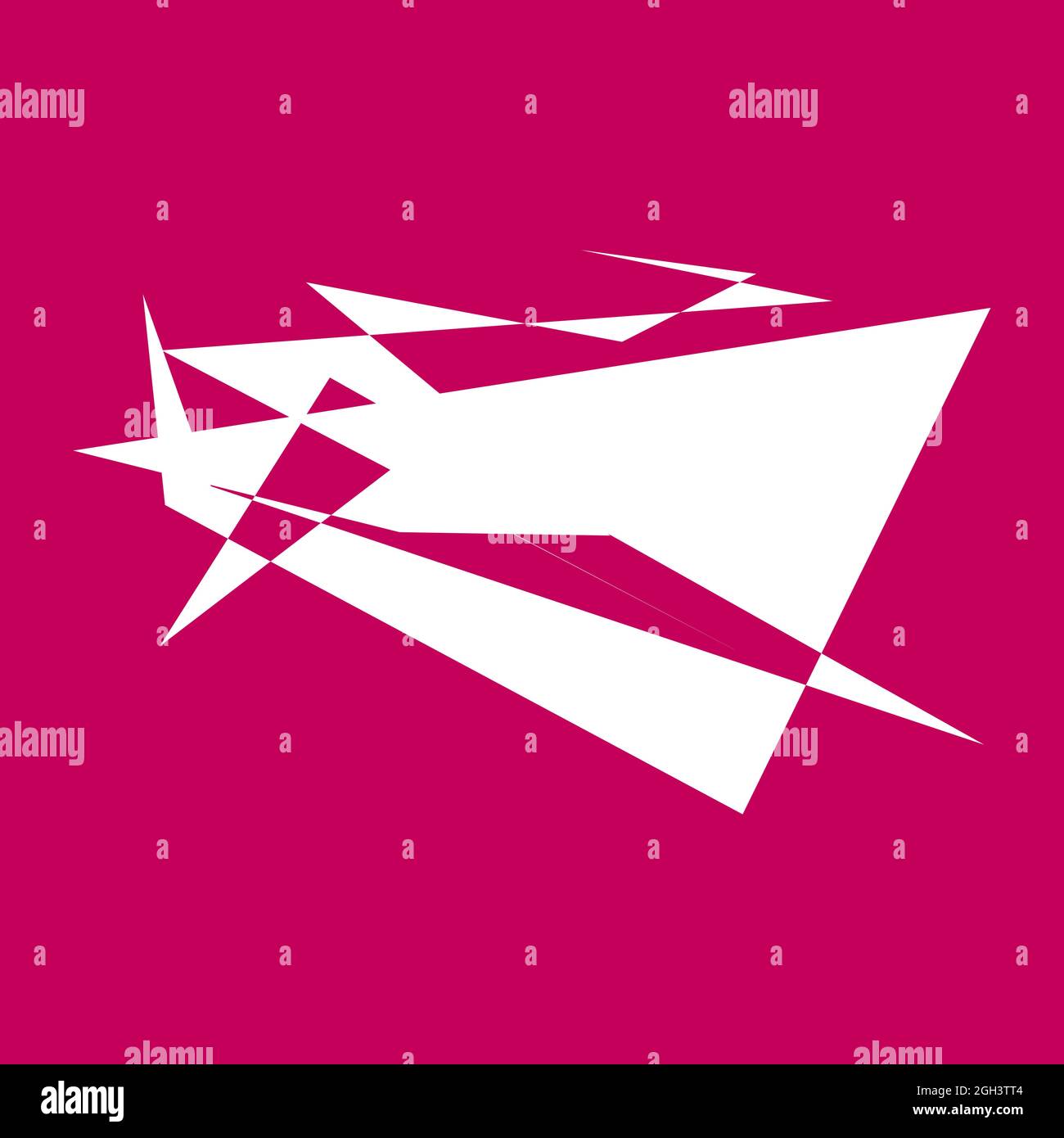 Edgy, ruptured, shatter, splinter shape, design element. Random ...