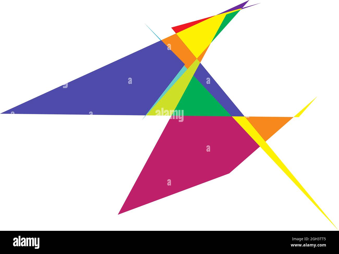 Edgy, ruptured, shatter, splinter shape, design element. Random ...