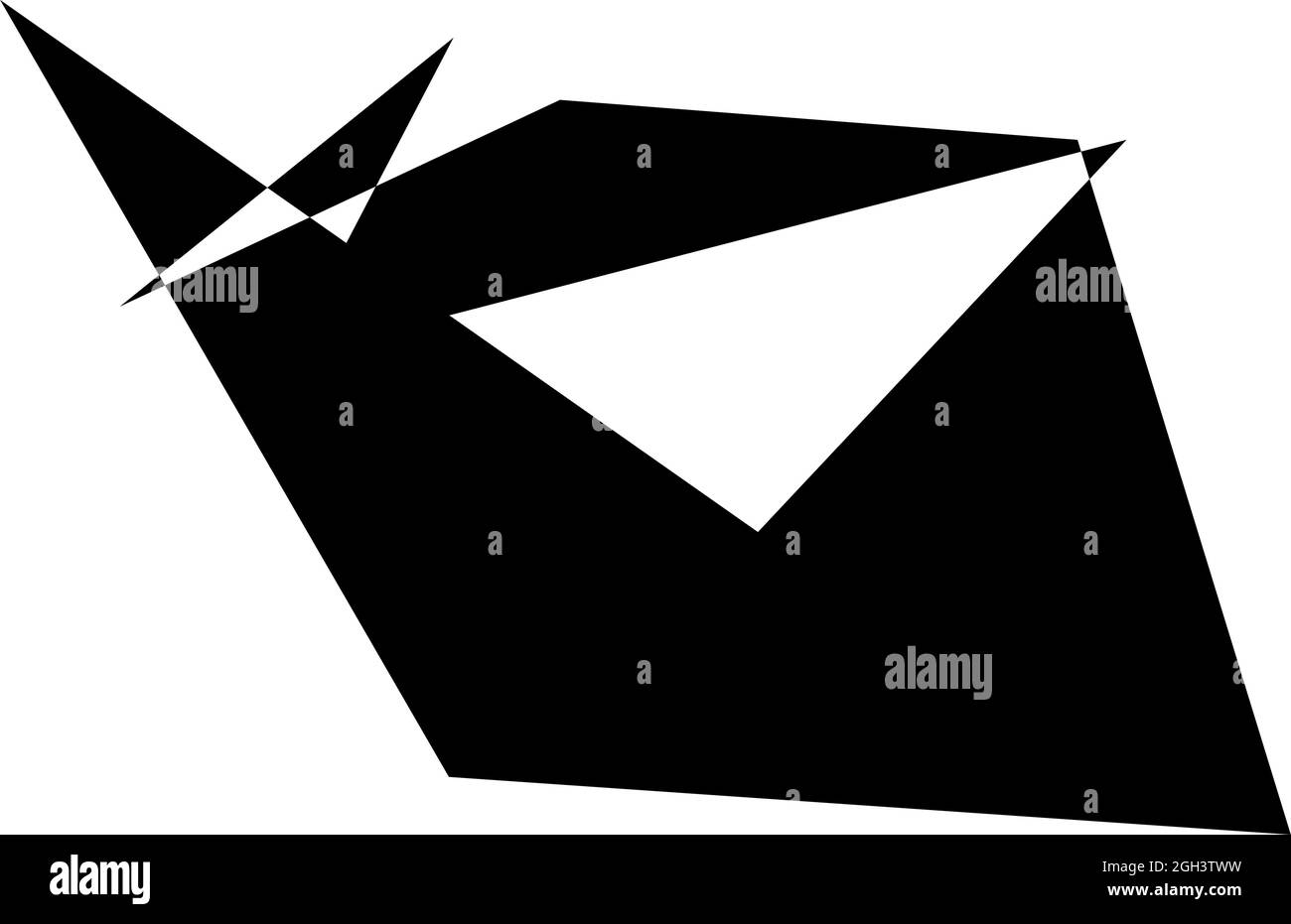 Edgy, ruptured, shatter, splinter shape, design element. Random ...