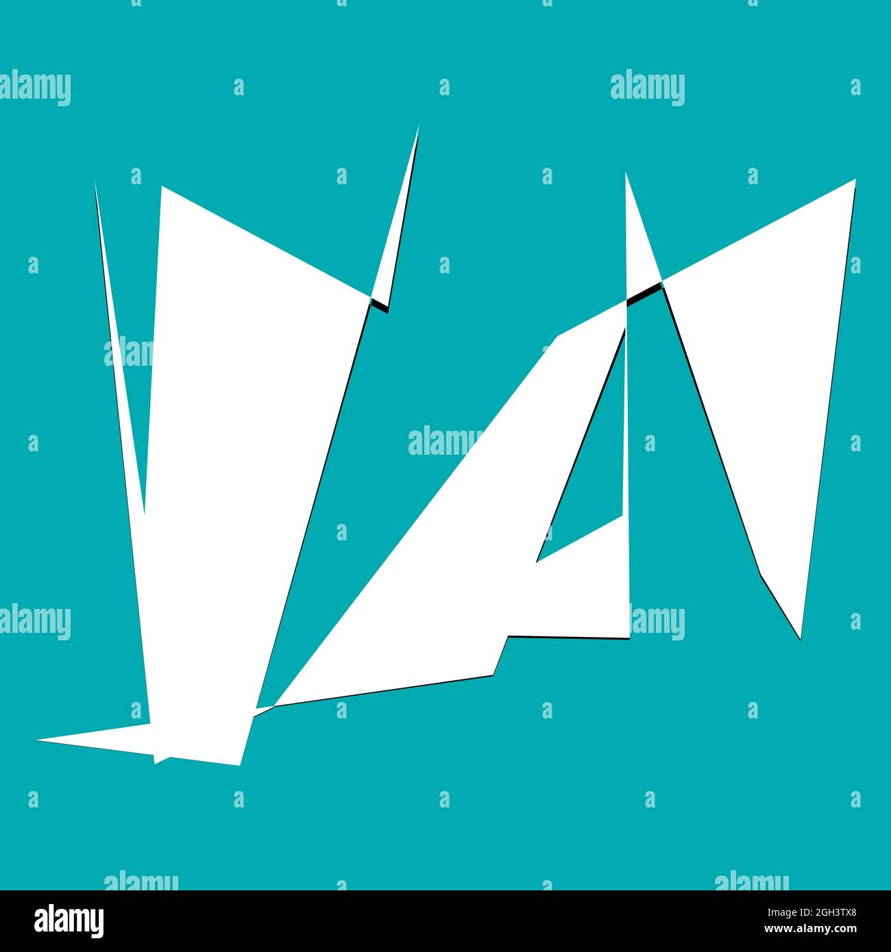 Edgy, ruptured, shatter, splinter shape, design element. Random ...